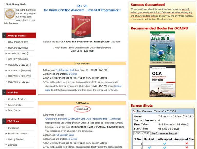 Enthuware-mock-exams | Java Certification Notes